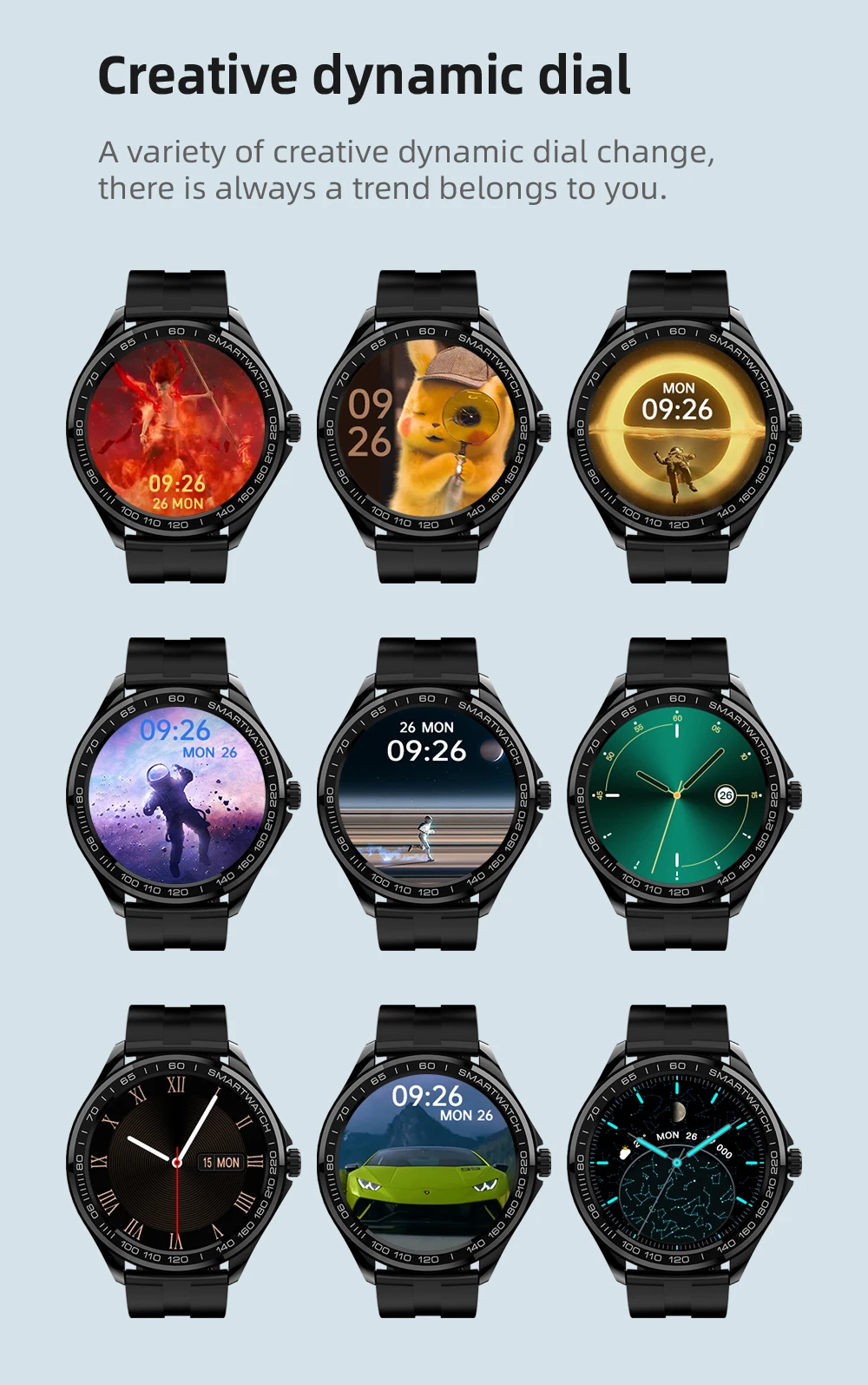 Gw33 Dial Calling Round Men Ladies Smartwatch High Quality Aluminum ...