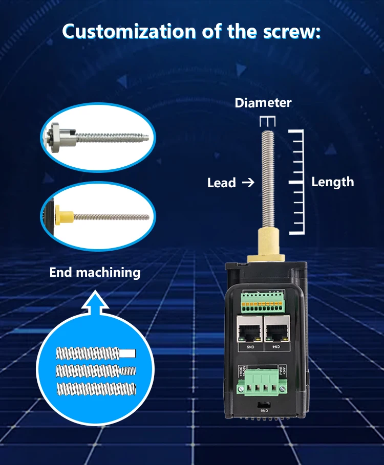 Custom-made Linear Closed Loop Stepper Motor With Integrated Driver For ...