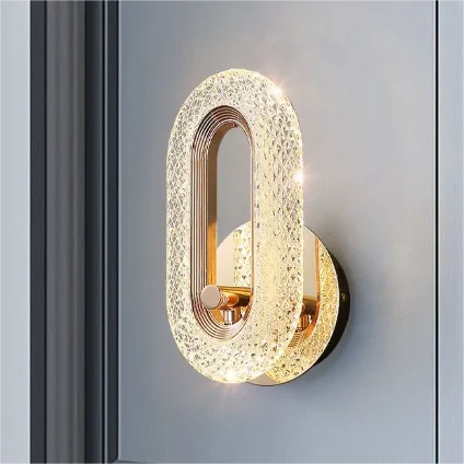 Creative Personality Oval Living Room Backdrop Wall Light Wall Lamp ...