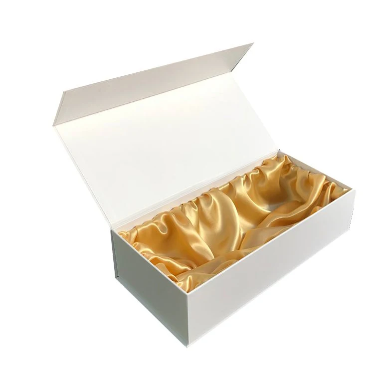 Tan Luxury Satin Lined Ribbon Insert Packaging Gift Wig Boxes Hair ...