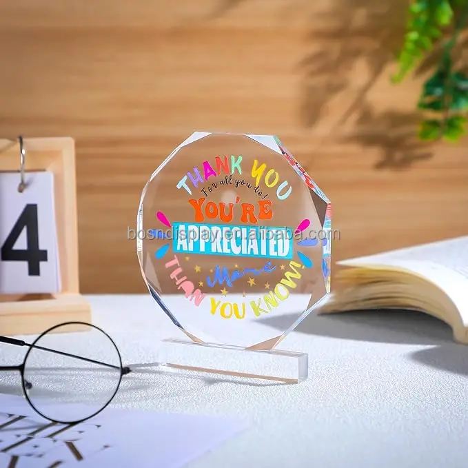 Customizable Acrylic Award Appreciation Trophy Employee Appreciation ...