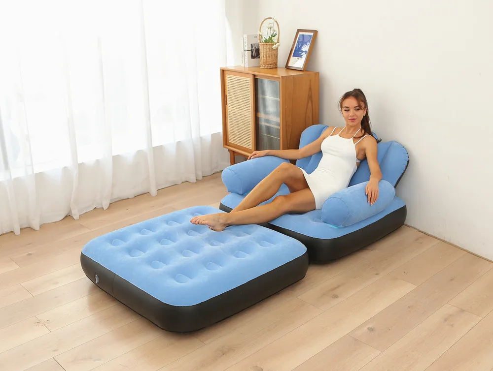 2023 Design Home Leisure Lazy Foldable Air Sofa Chair 2 in 1