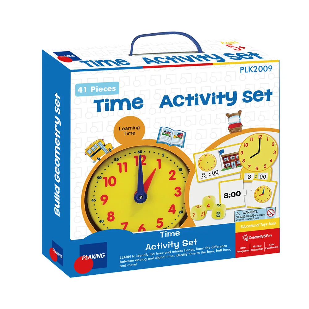 Time Activity Set,Early Educational Kit,Homeschool,Analog Clock,Tactile ...