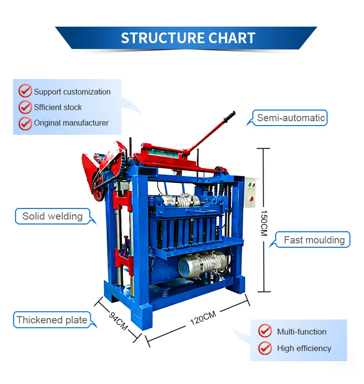 High Efficient Hollow Brick Machine - Manual Block Making