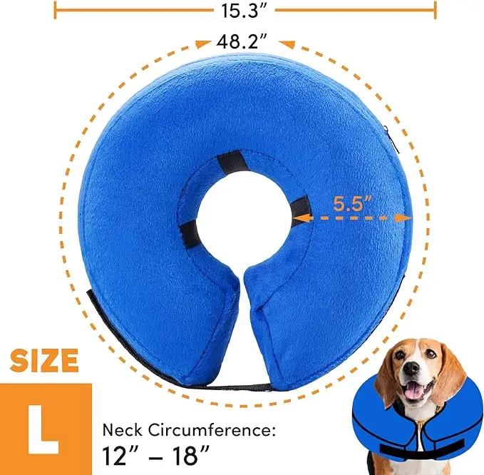 Inflatable Neck Brace Bondage Cervical Pet Dog Donut Collars No Base ...