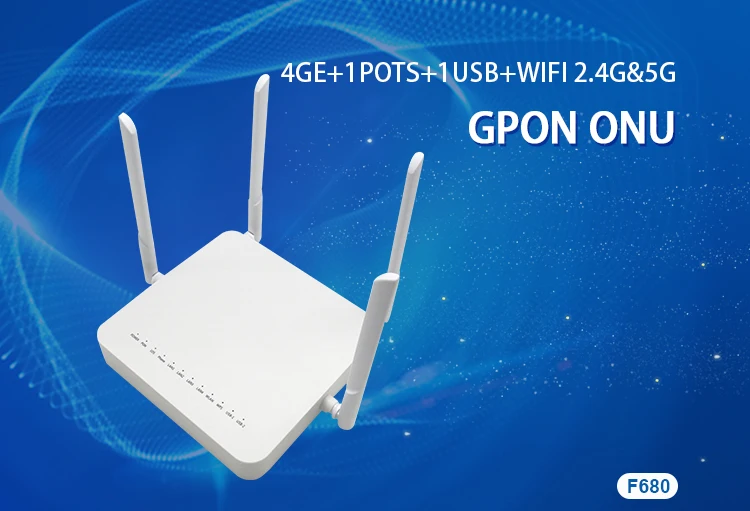 Gpon Onu Ont F680 V1.1 4ge+1pots+1usb+wifi2.4g&5g F680 V6.0 4ge+1pots ...