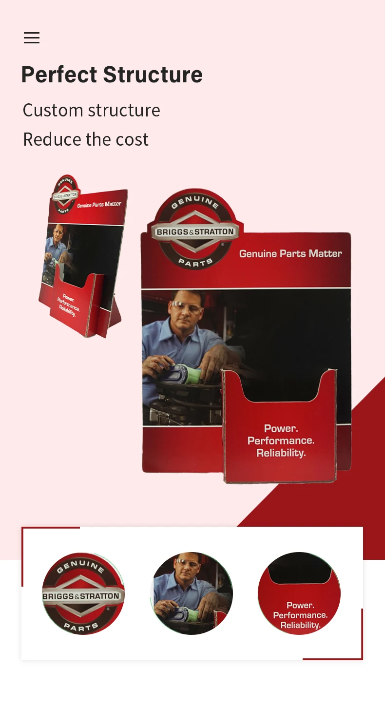 Customizable Cardboard Brochure Holder - A4 Size Leaflet Display