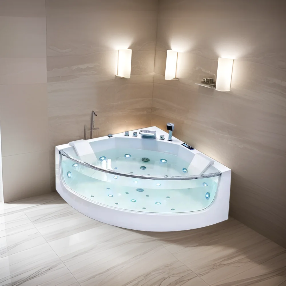 Luxury Modern European Style Free Standing Bathtub Double Whirlpool ...