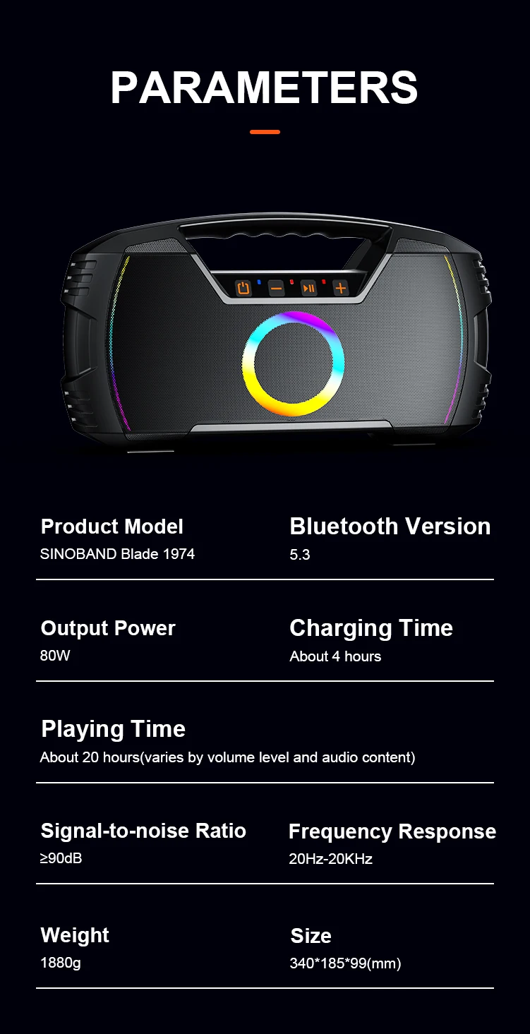 Xdobo Portable Subwoofer - Super Power Bass Outdoor Speaker