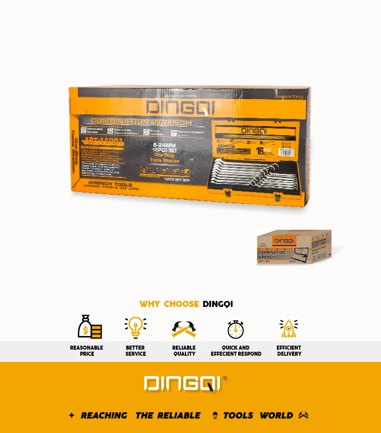 Dingqi 16pcs Ratchet Wrench Set - Versatile Auto Repair Tools