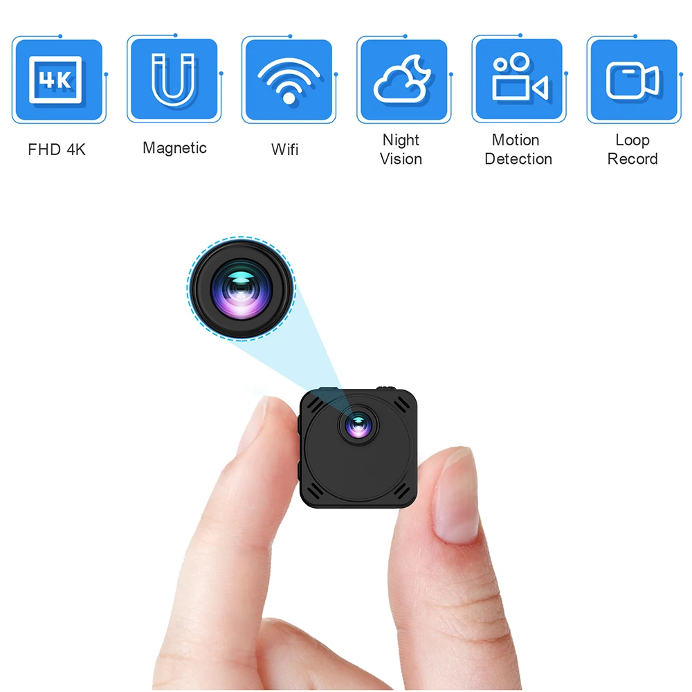 QZT Cam Wireless Mini HD 4k Wifi Mini Camera - Night Vision