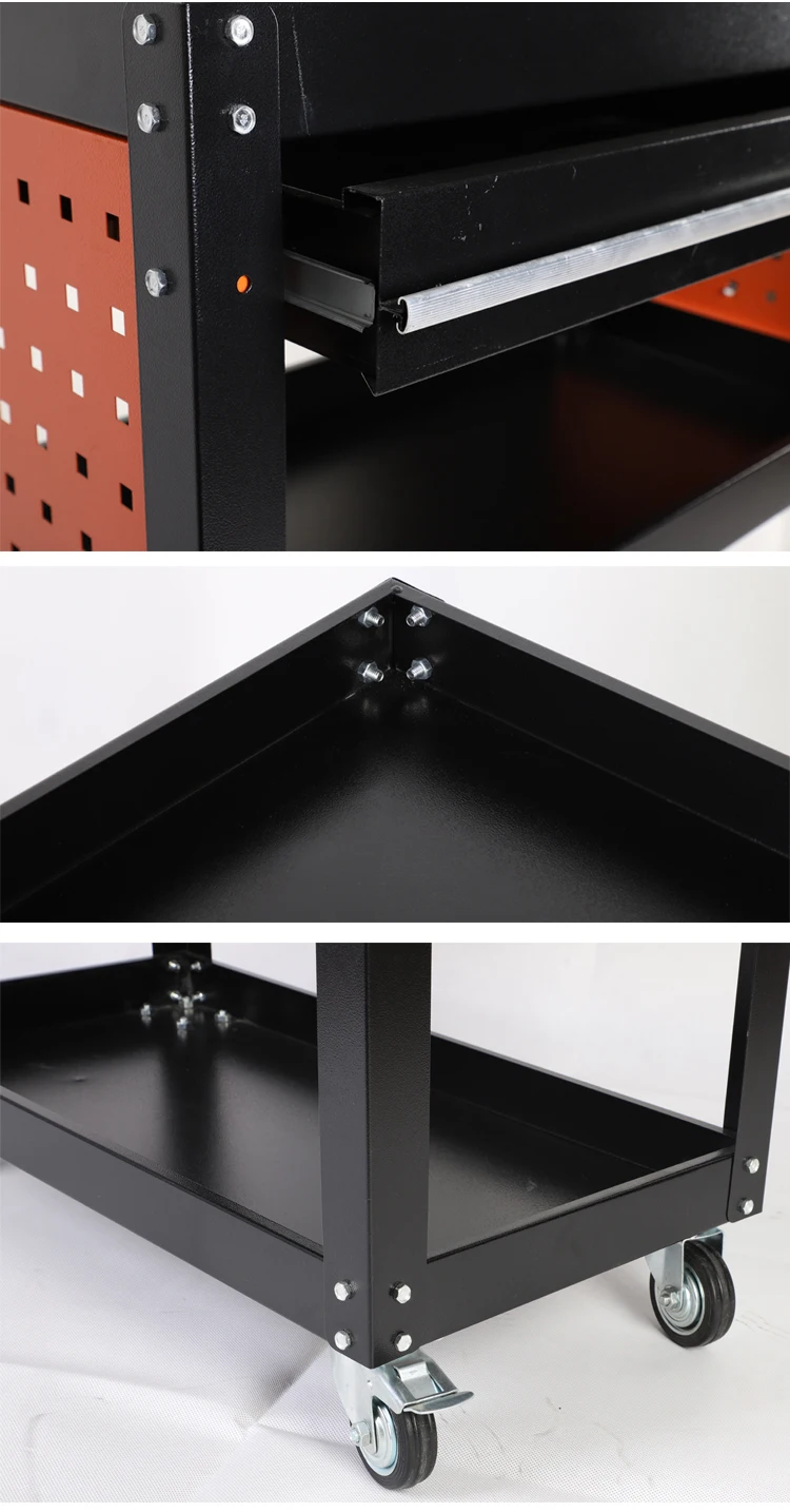 Three-layer Rolling Auto Repair Tool Cart Hardware Trolley Mobile Oem ...