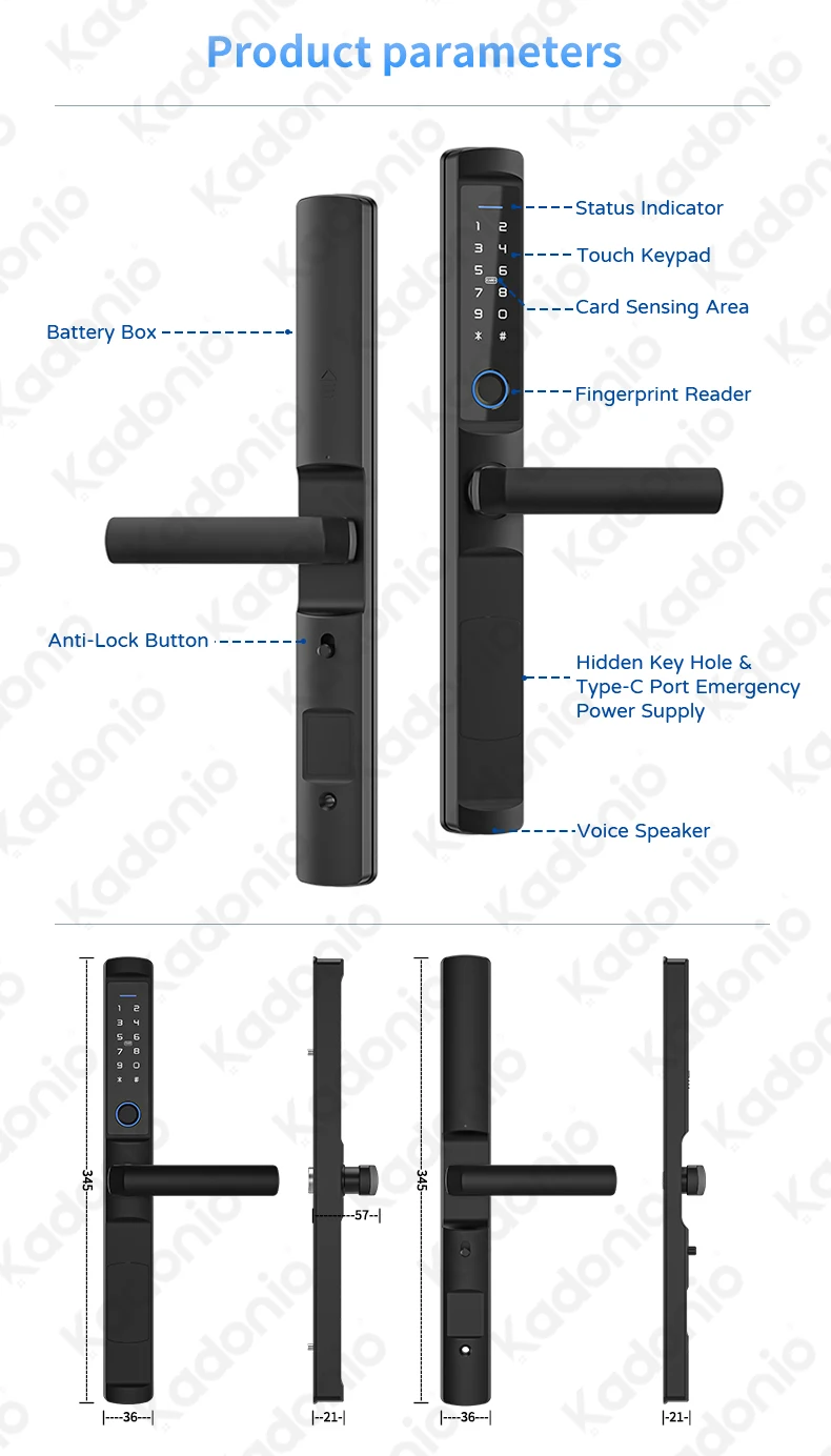 Wireless Card Mortise Tt Ttlock Smart Door Lock Waterproof Outdoor ...