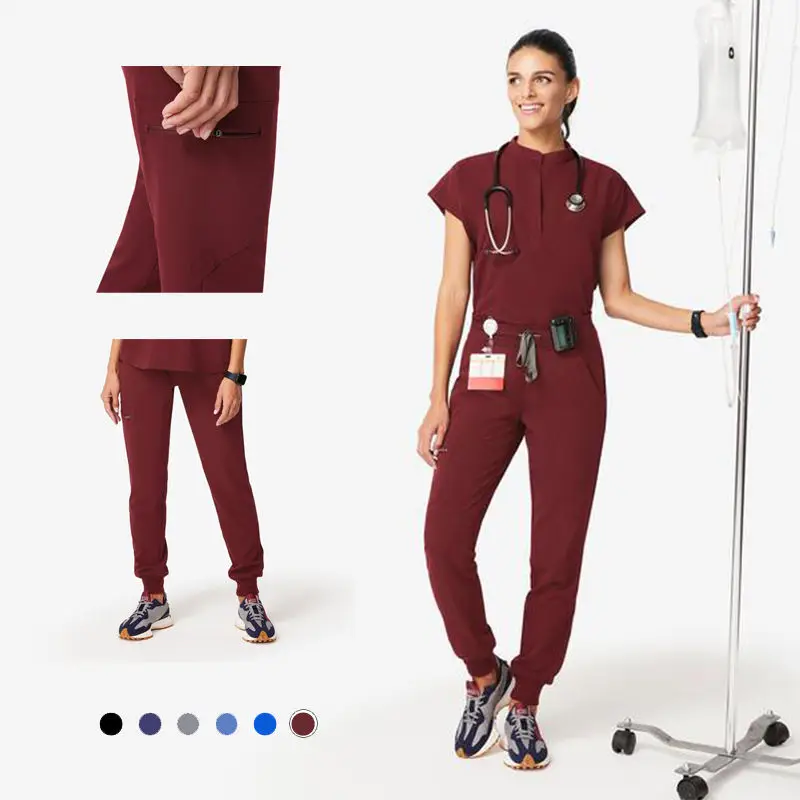 Hot Sale Doctor Uniforms Hospital Nurse Jogger Scrub Sets Uniform Nurse