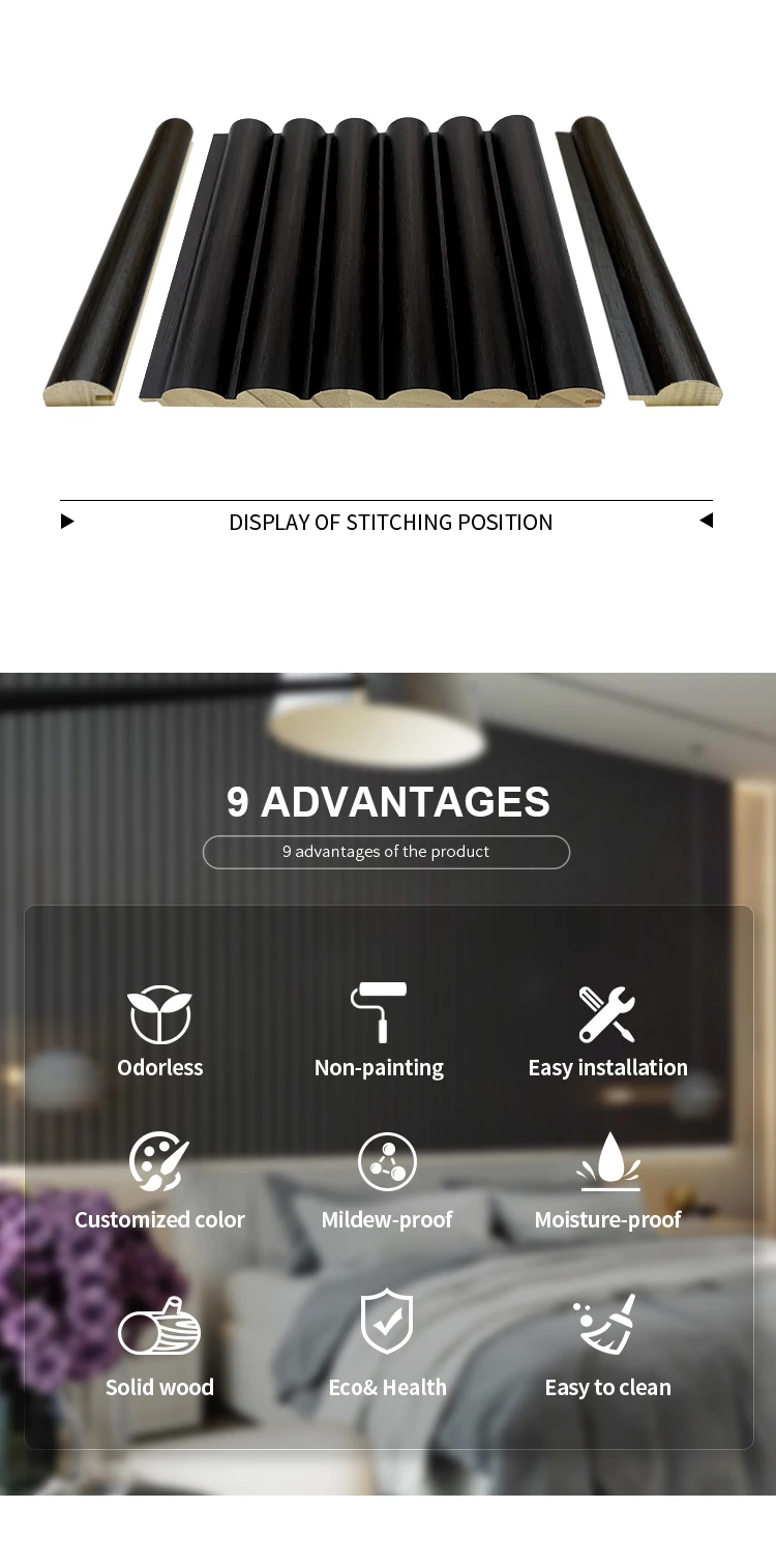 Villa Interior Wall Half Round Oak Wave Wooden Curved Fluted Panels ...