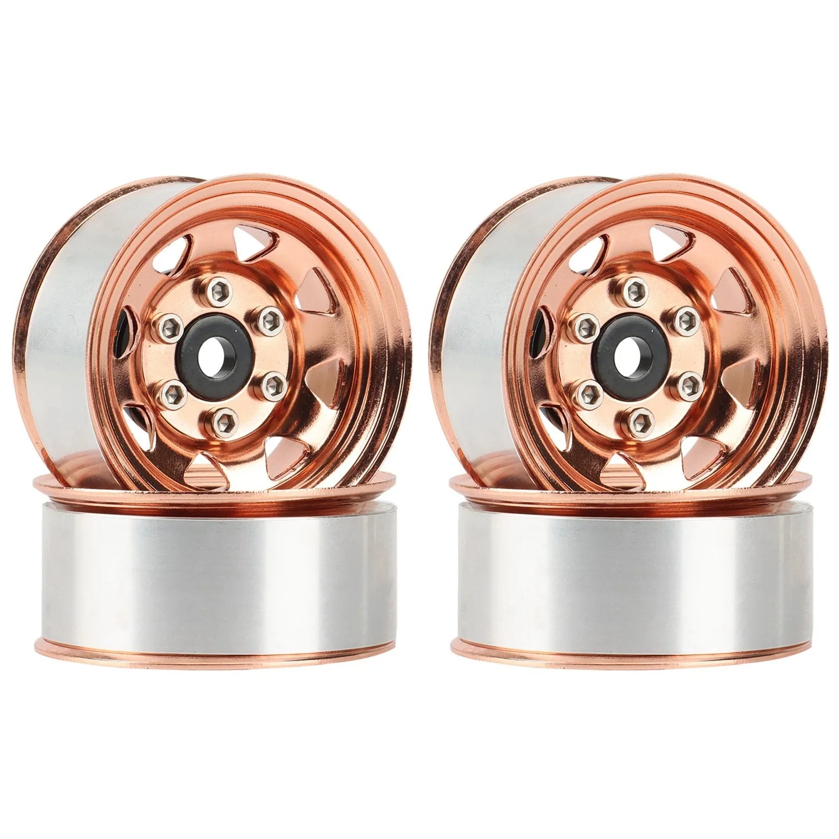 4PCS 1.55 Metal Beadlock Wheel Rim Wheel Hub for 1/10 RC Crawler Car ...