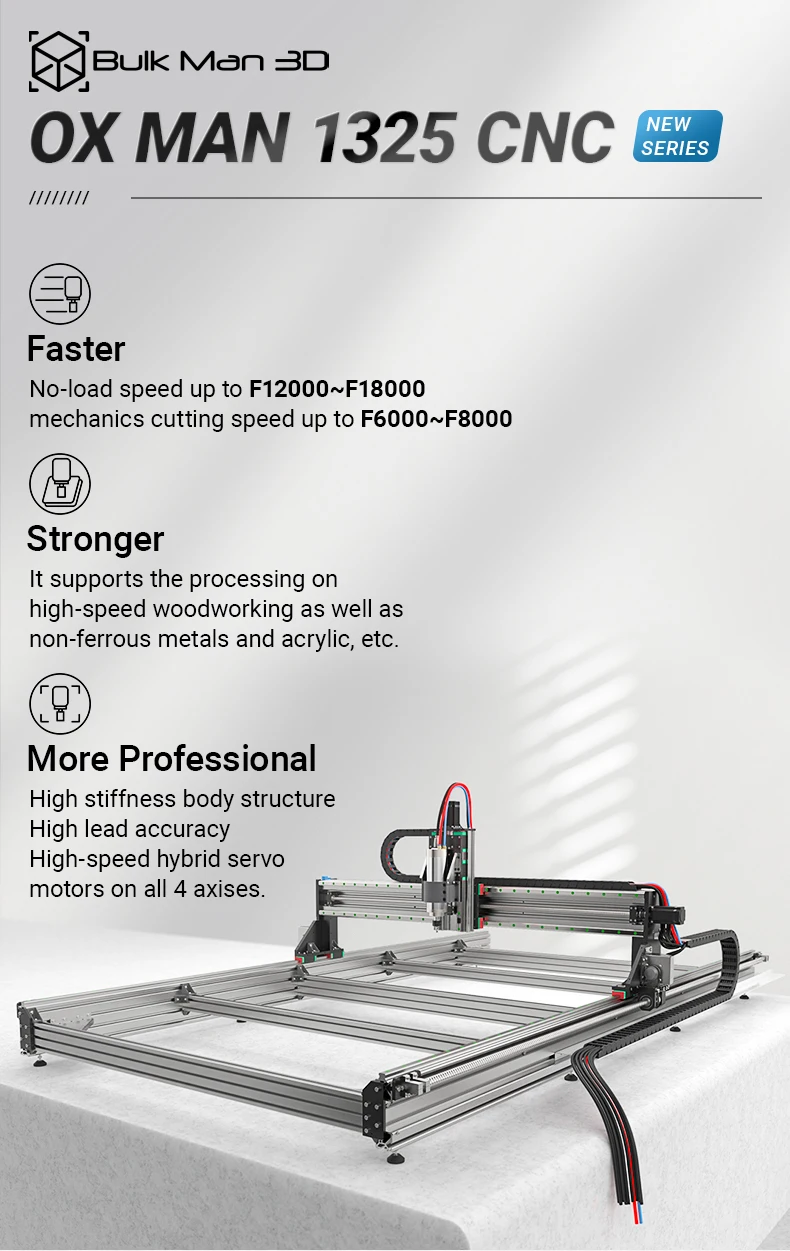 Bulk-man 3D OX MAN 1325 CNC - Precision Woodworking Tool