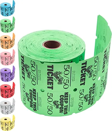 Custom Raffle Tickets Roll Printing Ticket Lottery - Buy Raffle Tickets ...