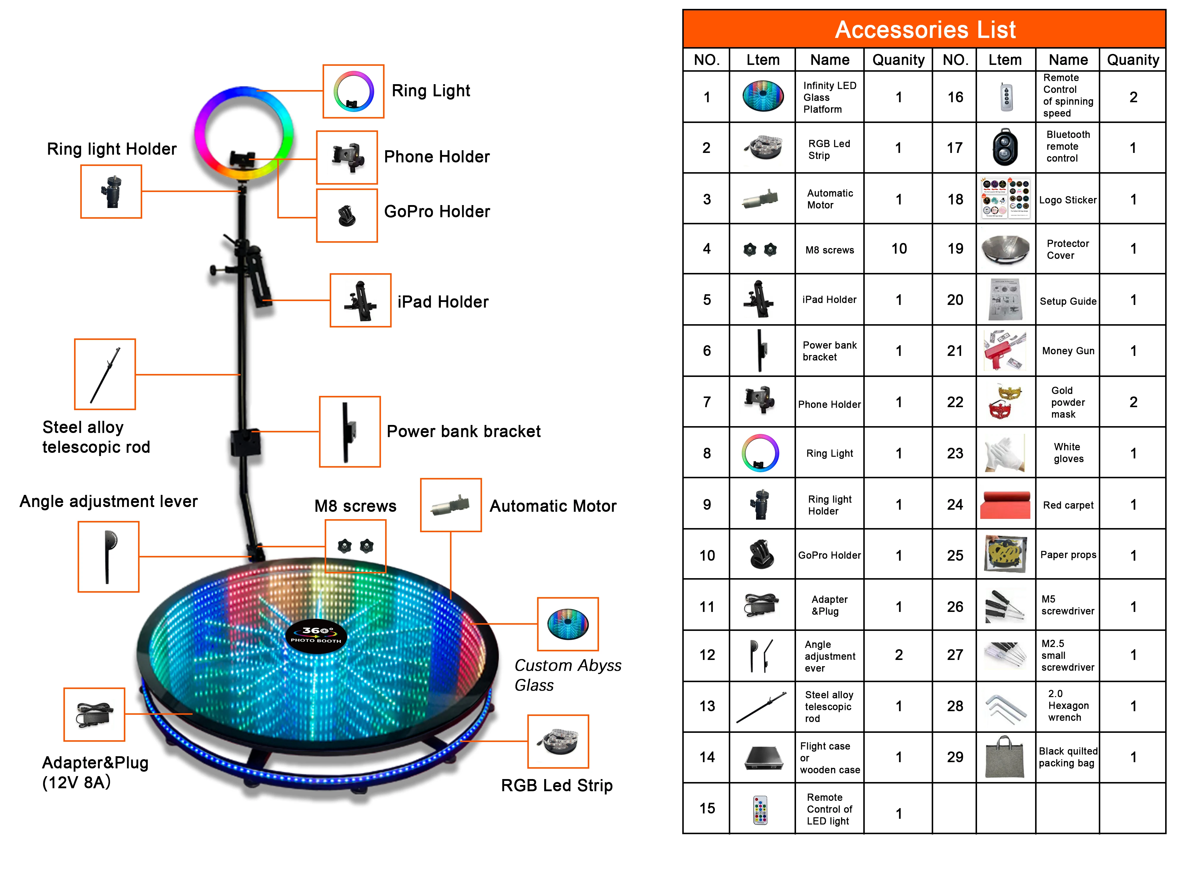 360 Rotating Platform 360 Photo Booth - Perfect for Events