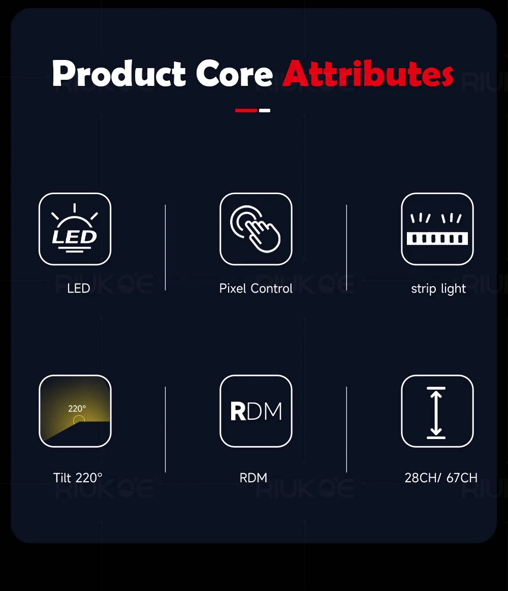 Dj Professional Stage Lighting - Snake 1240 LED Lights