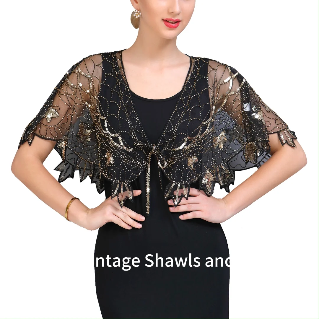 1920s Vintage Black And Red Thin Polyester Scarf Ladies Designers ...