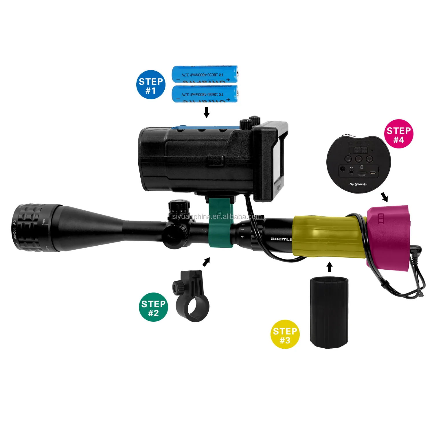 Oem Bestguarder Wg-90 Wifi Hunting Ir Day&night Camera Mounted Scope ...