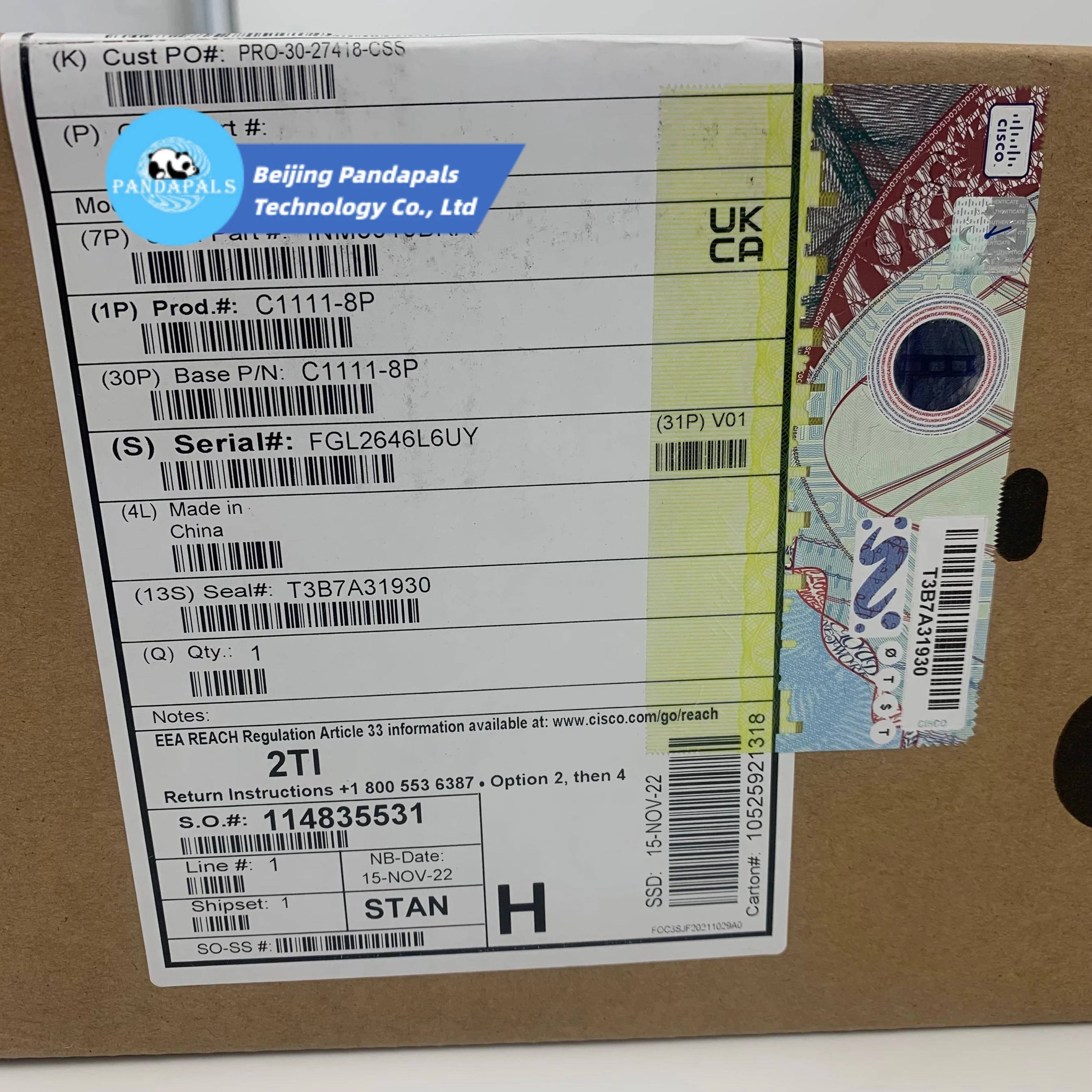 C1111-4P Router - 4 Port ISR 1000 Series with WDS Support