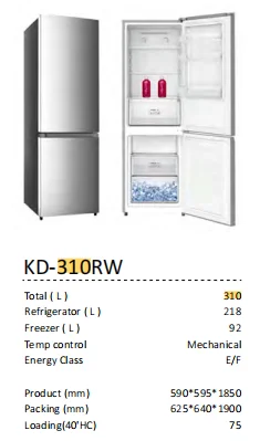 310rw No-frost Combi Stainless Steel Refrigerator Electric Portable ...