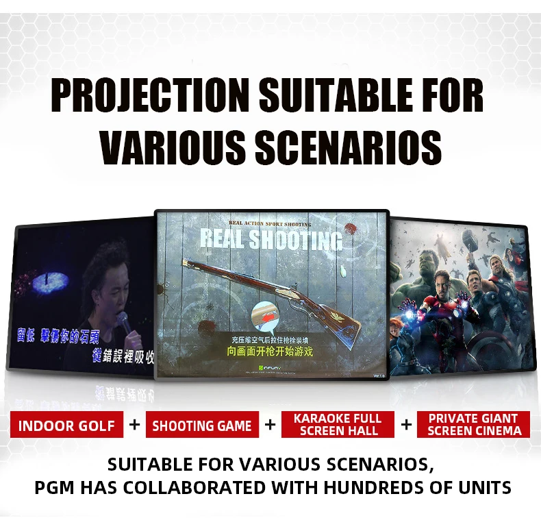 PGM MNQ002-10 3D Driving Range Infrared Induction Golf Simulator