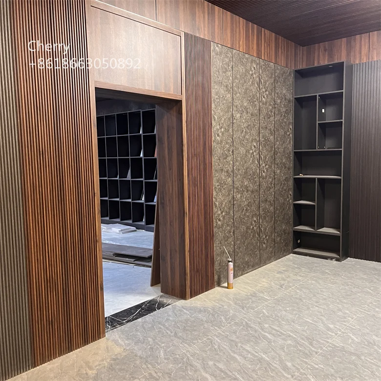 Customized 1220*2440mm Fluted Ribbed 3D MDF Wall Panels