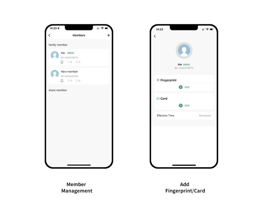 UK Smart Night Latch Lock Fingerprint Keyless Security Entry Door Lock ...