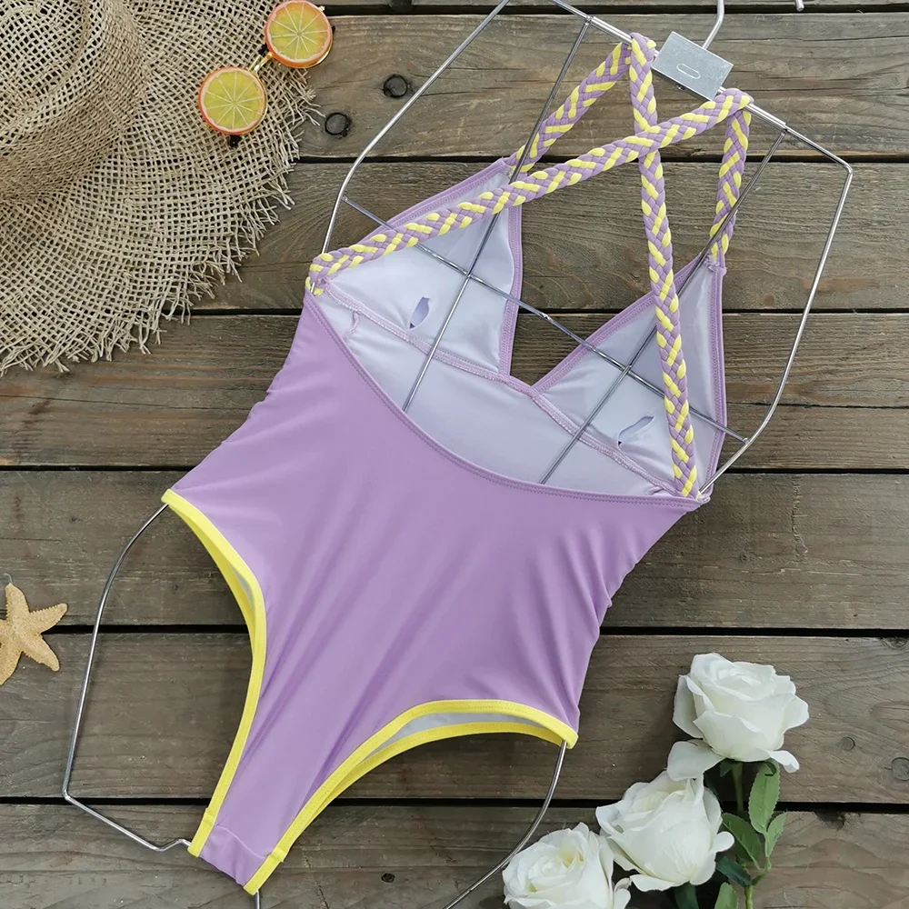 Sexy Bathing Suit Ruffle Strap Swimsuit Feminino 2024 Swimwear Roseo ...