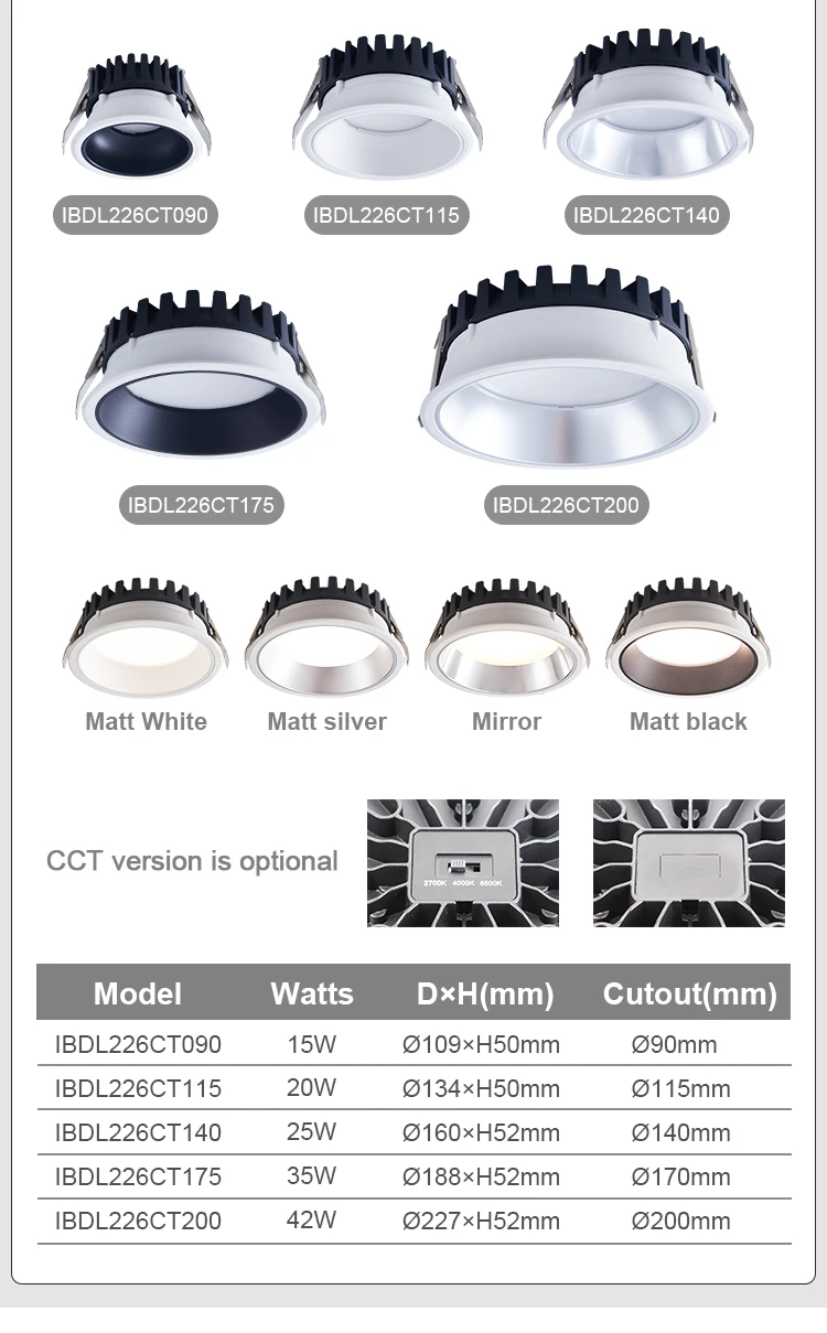 DALI Dimmable Aluminum down Spot Light - Efficient Lighting