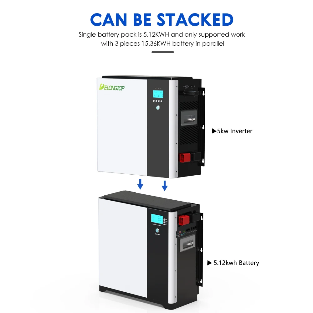 5kw All-in-One Inverter with 15kwh Battery Pack - DELONGTOP
