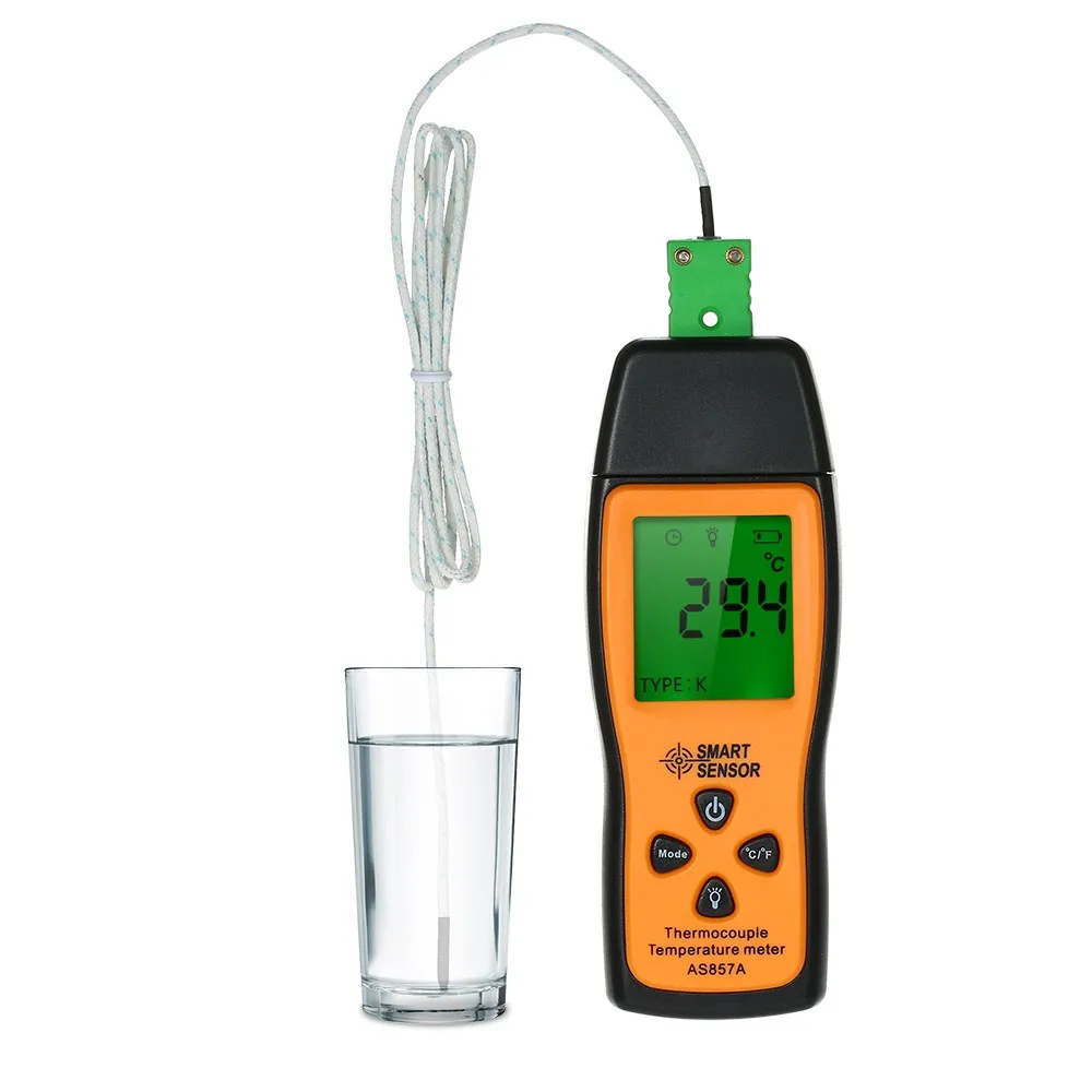 AS857A Portable Industrial Digital Lcd Thermocouple Thermometer K Type ...