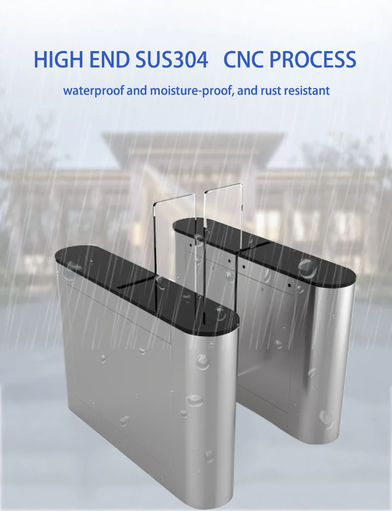 Full Height Speed Slide Barrier Facial Recognition Biometric Access ...