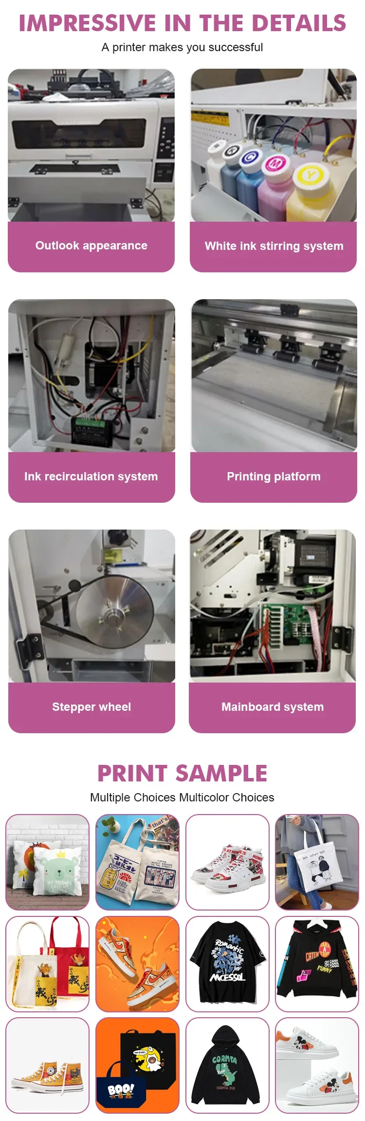 A3 Impresora Dtf Printer Clothing logo Printing Machine Clothing Label ...