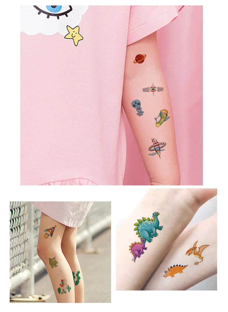 Hot Selling Kids Cute Tattoo Body Stickers Kits Professional Beauty