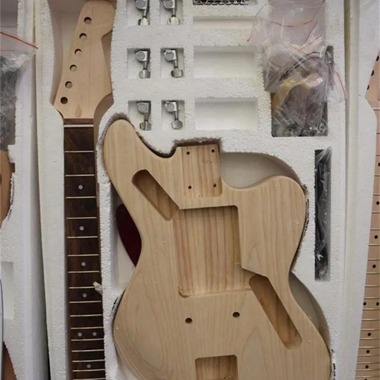 Diy Unpainted Unfinished Electric Guitar Kits With All Hardwares Oem ...