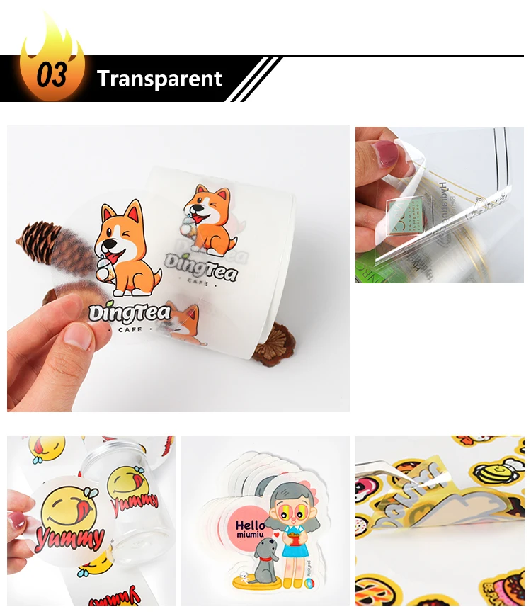 Custom Printing Waterproof Vinyl Stickers Die Cut Label Logo Stickers ...