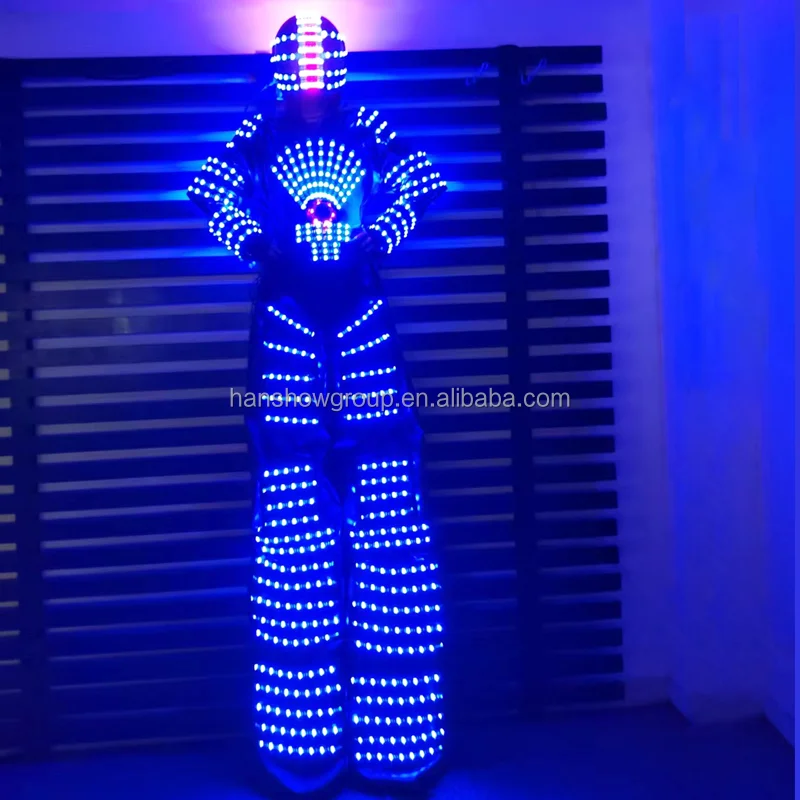 Nightclub Bar Stage Led Led Stilts Out Wine Dress Dance Performance ...