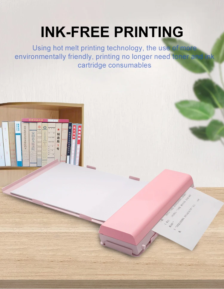 A4 Printer Home Office Small Printer Portable Student Thermal Printer ...