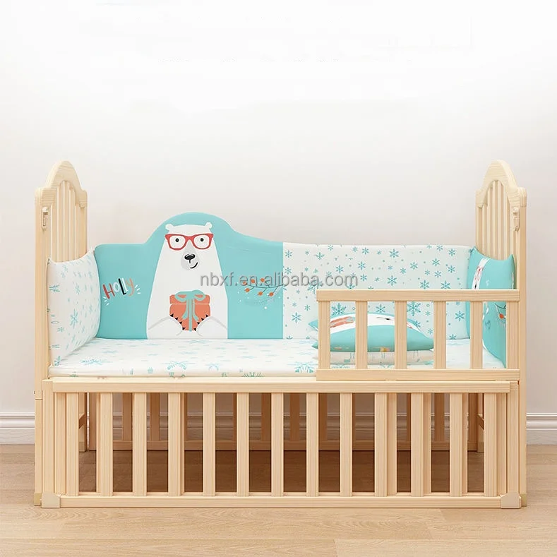 Multifunctional Solid Wooden Baby Cribs Convertible In Bed /baby Cribs ...