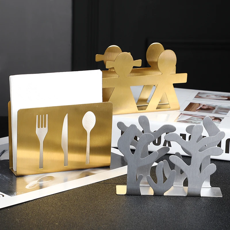 Gold Metal Round Tissue Holder Freestanding Tissue Dispenser Table ...