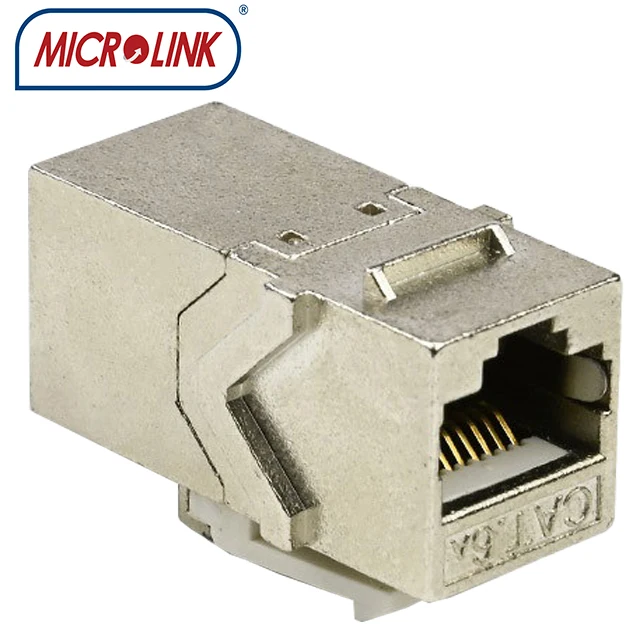 180 degree Shielded STP Cat6 Cat6A Inline coupler RJ45 female to female ...