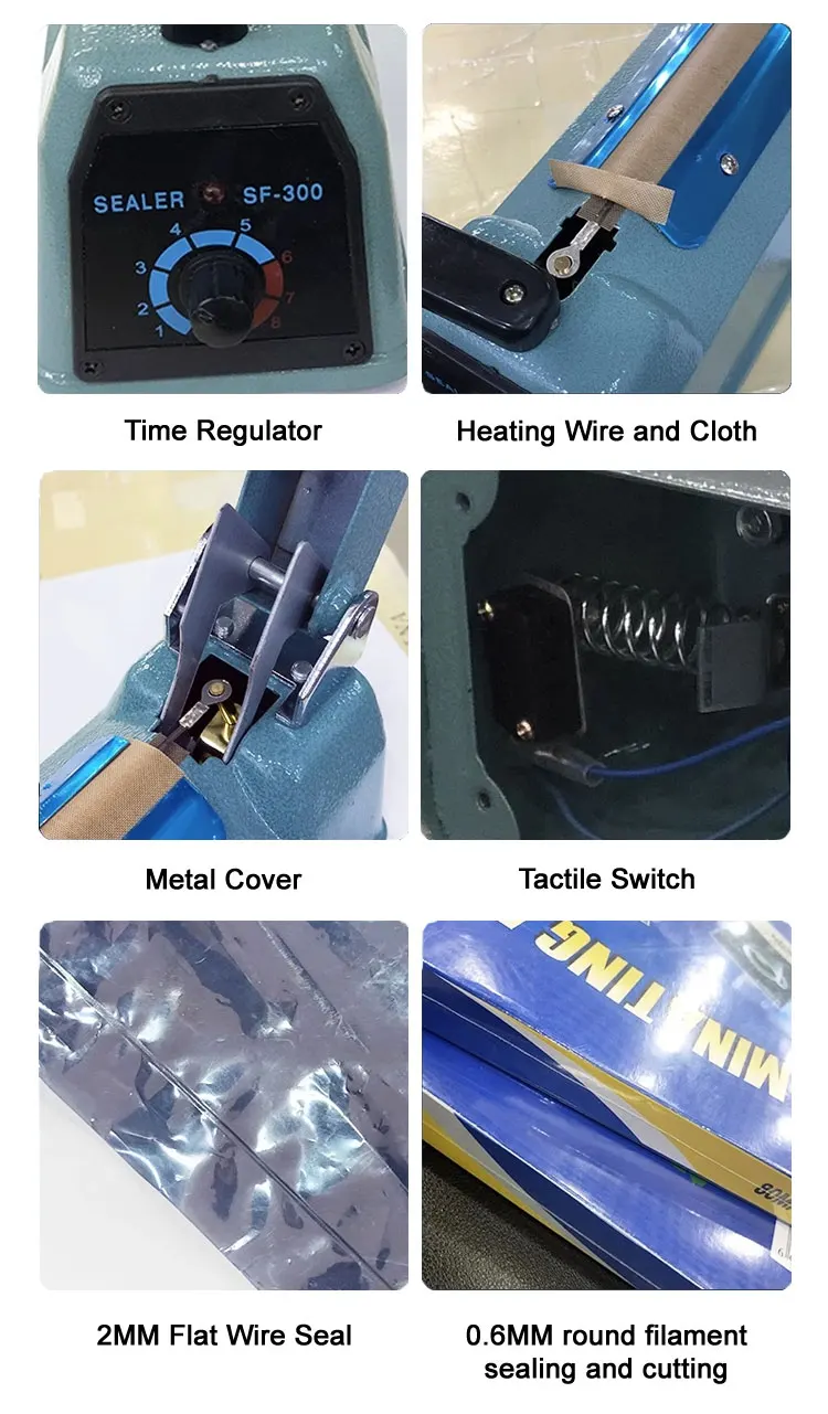 Pfs-200 Model Impulse Heat Sealer Manual Bags Sealer Heat Sealing ...
