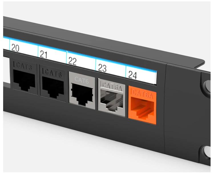ZHEFAN Cat6 24 Ports Ftp Patch Panel Cat6A Ftp 24 Port Lan Patch Panel ...