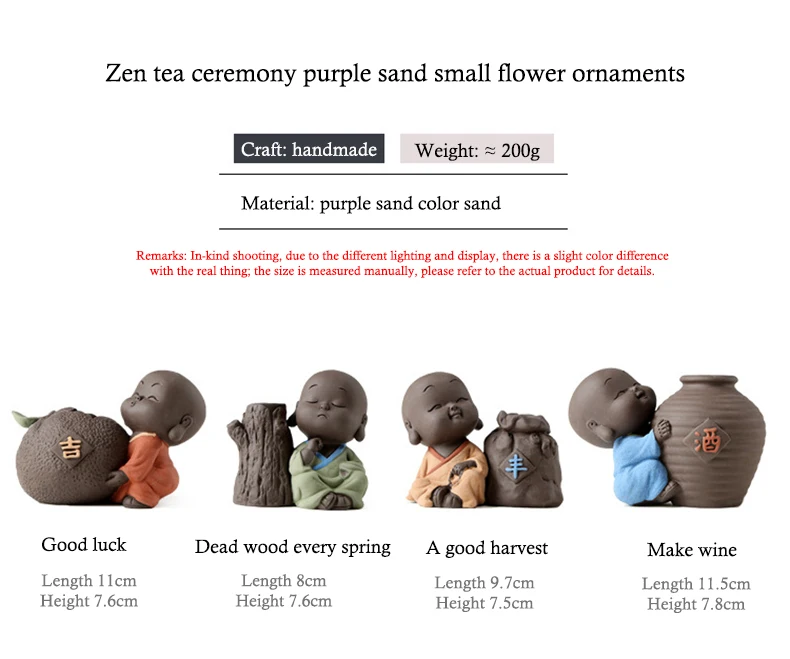 Office Teahouse Home Decor Cute Little Monk Hydroponic Vase Ceramic ...