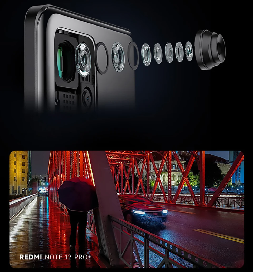 新款Redmi Note 12 Pro + Plus MTK dimtensity 1080智能手机200MP三摄像头NFC 5000毫安时 ...