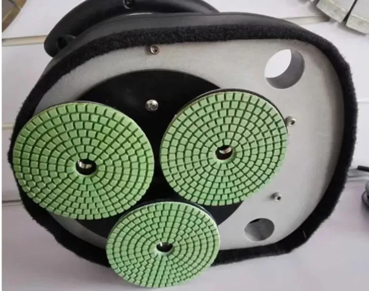 Electric 3 Head Marble Polisher Stone Wet Polishing Machine Portable ...